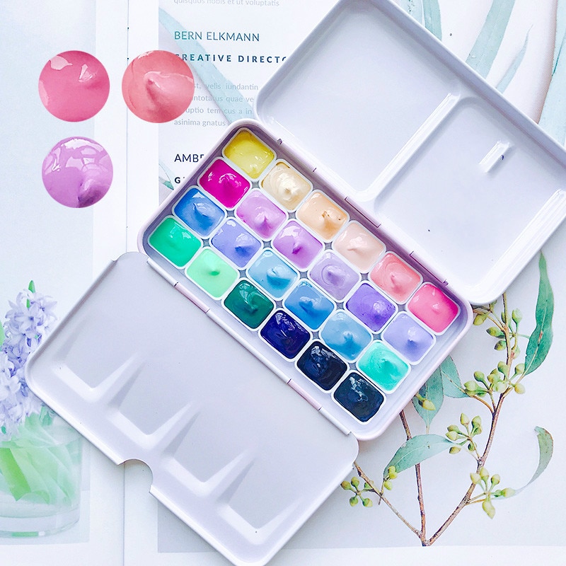 Handmade Candy Color Watercolor 24 Colors Acuarela... – Grandado
