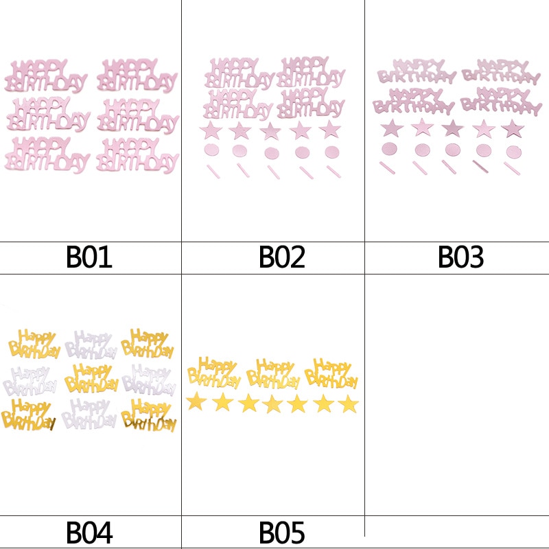 15g/bag Happy Birthday Letter Confetti with Star B... – Vicedeal