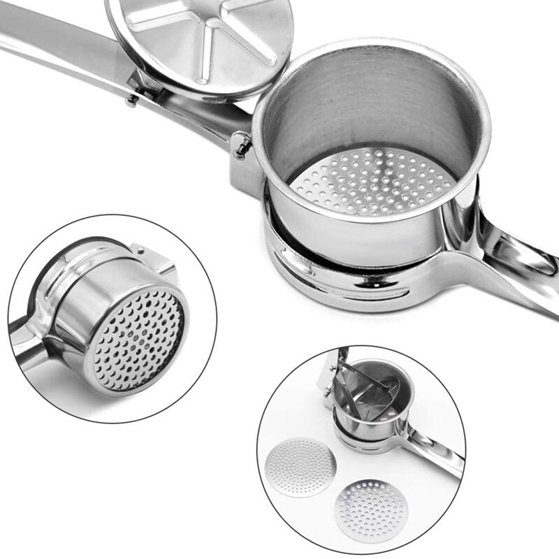 Stainless Steel Potato Ricer Masher with 3 Interch... – Grandado