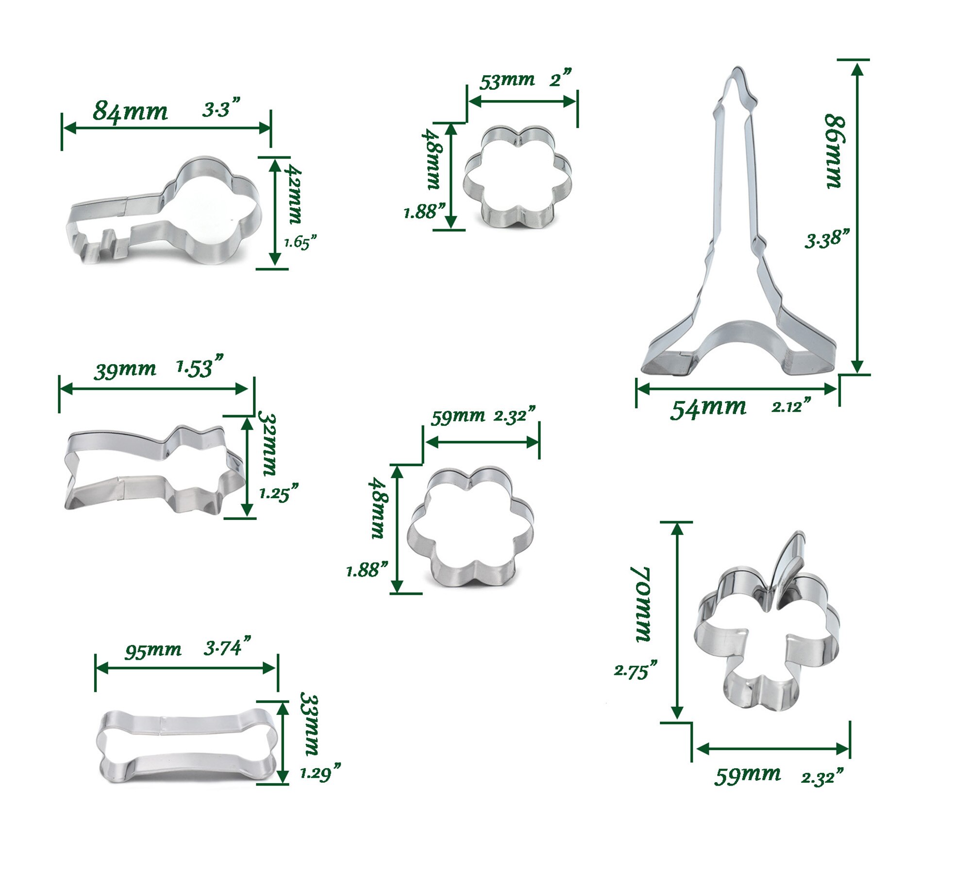 Edelstahl Bau Cookie Cutter Set Cutter Formen Form... – Grandado