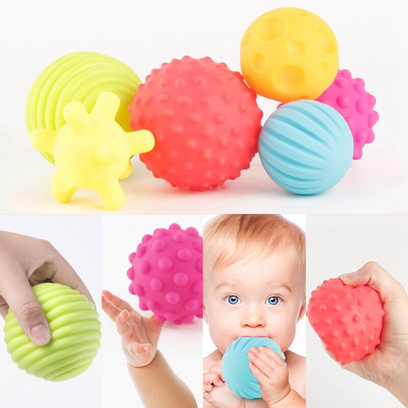 Baby Toys Hand Grasping Ball Soft Ball Textured Mu... – Grandado