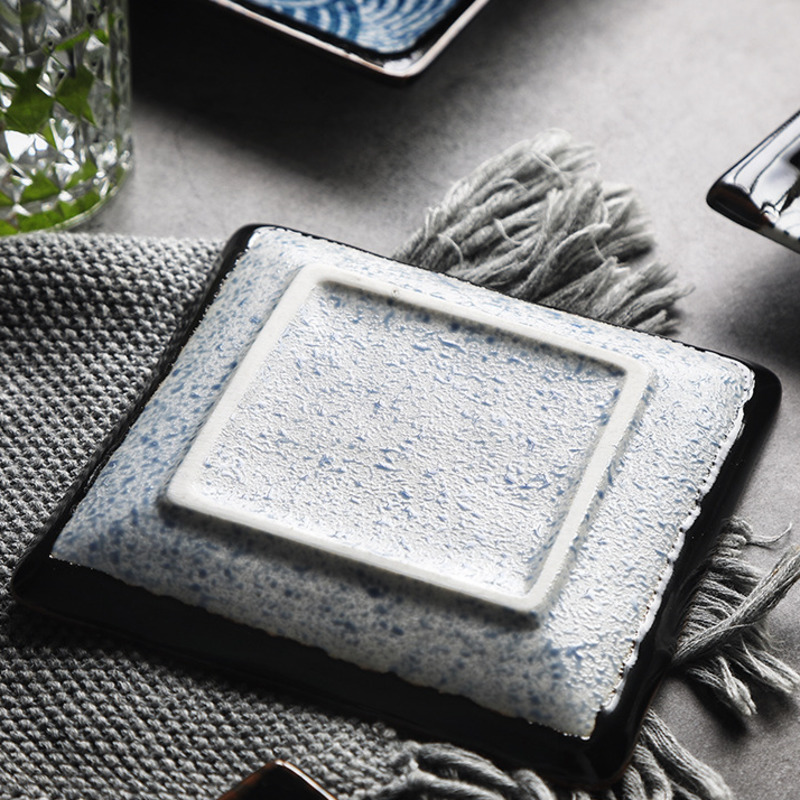 Ripple Sushi Plate Rectangular Ceramic Sashimi Fla... – Grandado