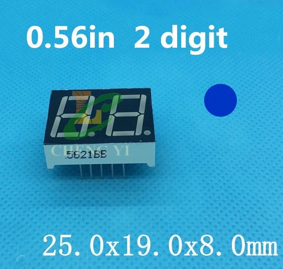 Blue 0.56" inch 1 Bit 7 Segment LED Display dynami... – Grandado