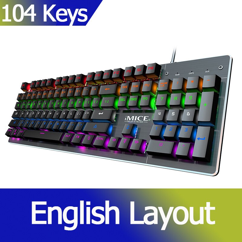Mechanical Keyboard Wired Gaming Keyboard 104/87 K... – Grandado