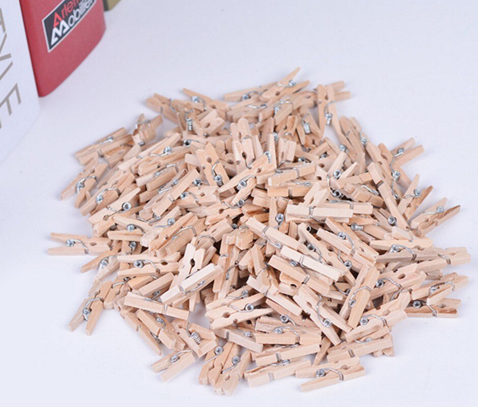100Pcs Mini DIY Wooden Clothes Photo Paper Pegs Cl... – Vicedeal