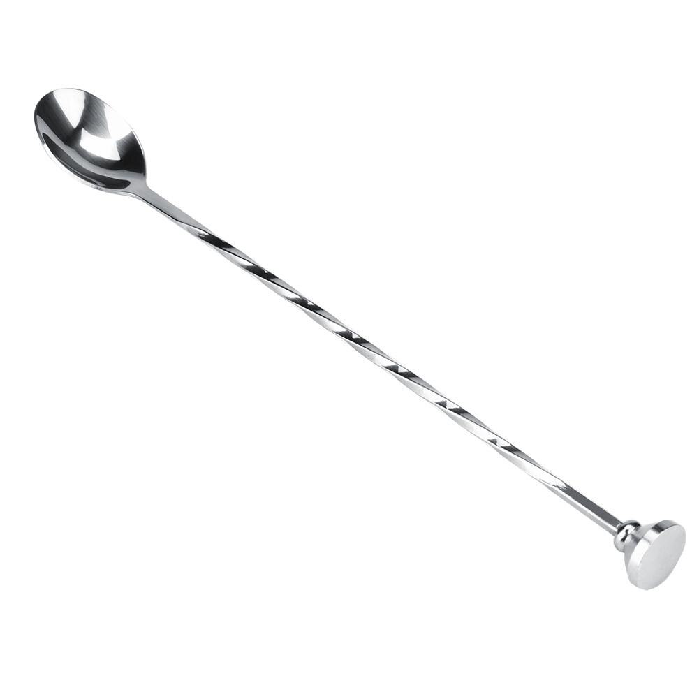 29cm Stainless Steel Long Handle Stir Spoon Cocktail Drink Mixer ...