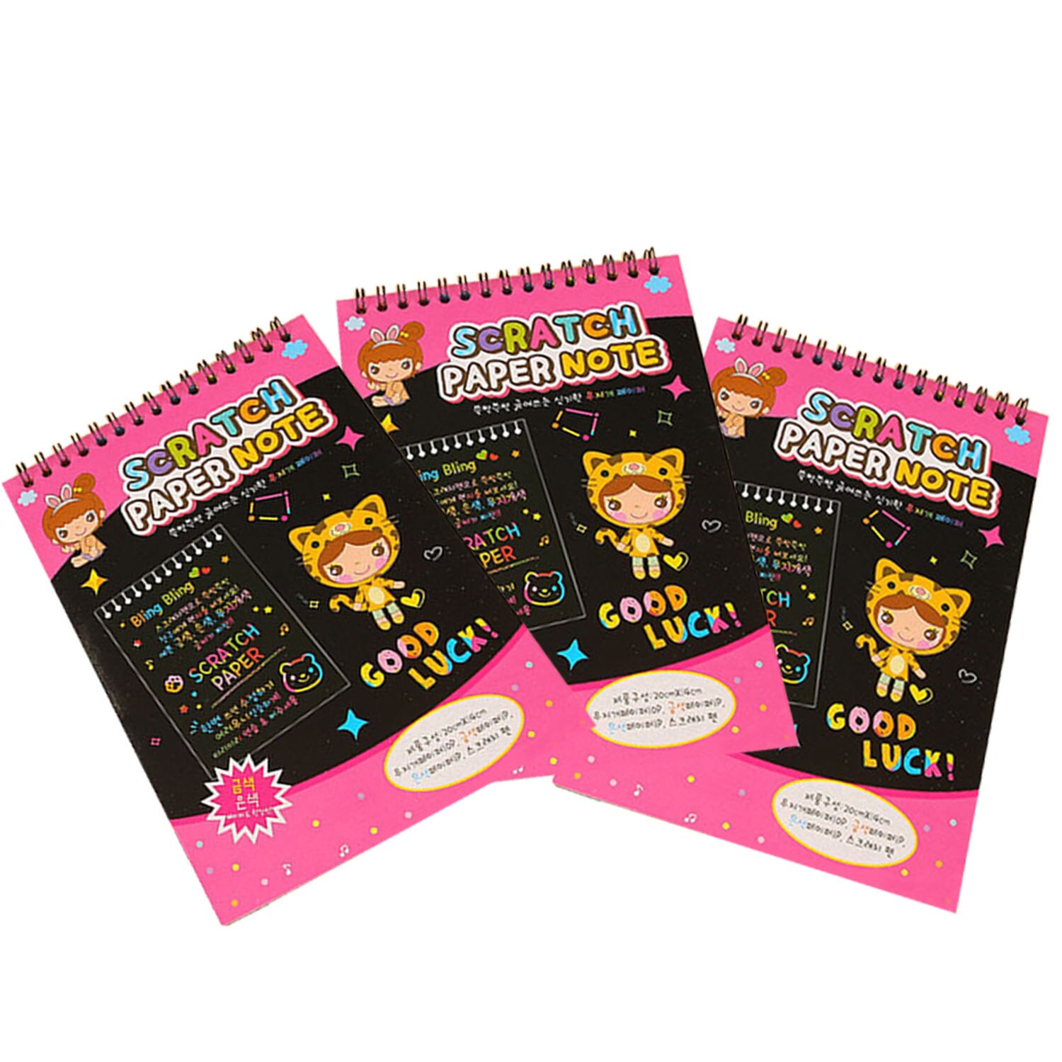 3pcs Kids Rainbow Scratch Painting Notebooks Magic... – Grandado