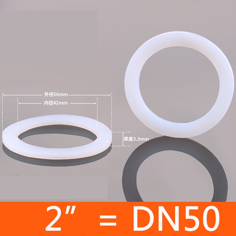 10 PCS DN40 DN50 Silicone Gasket Flat Sealing Wash... – Grandado