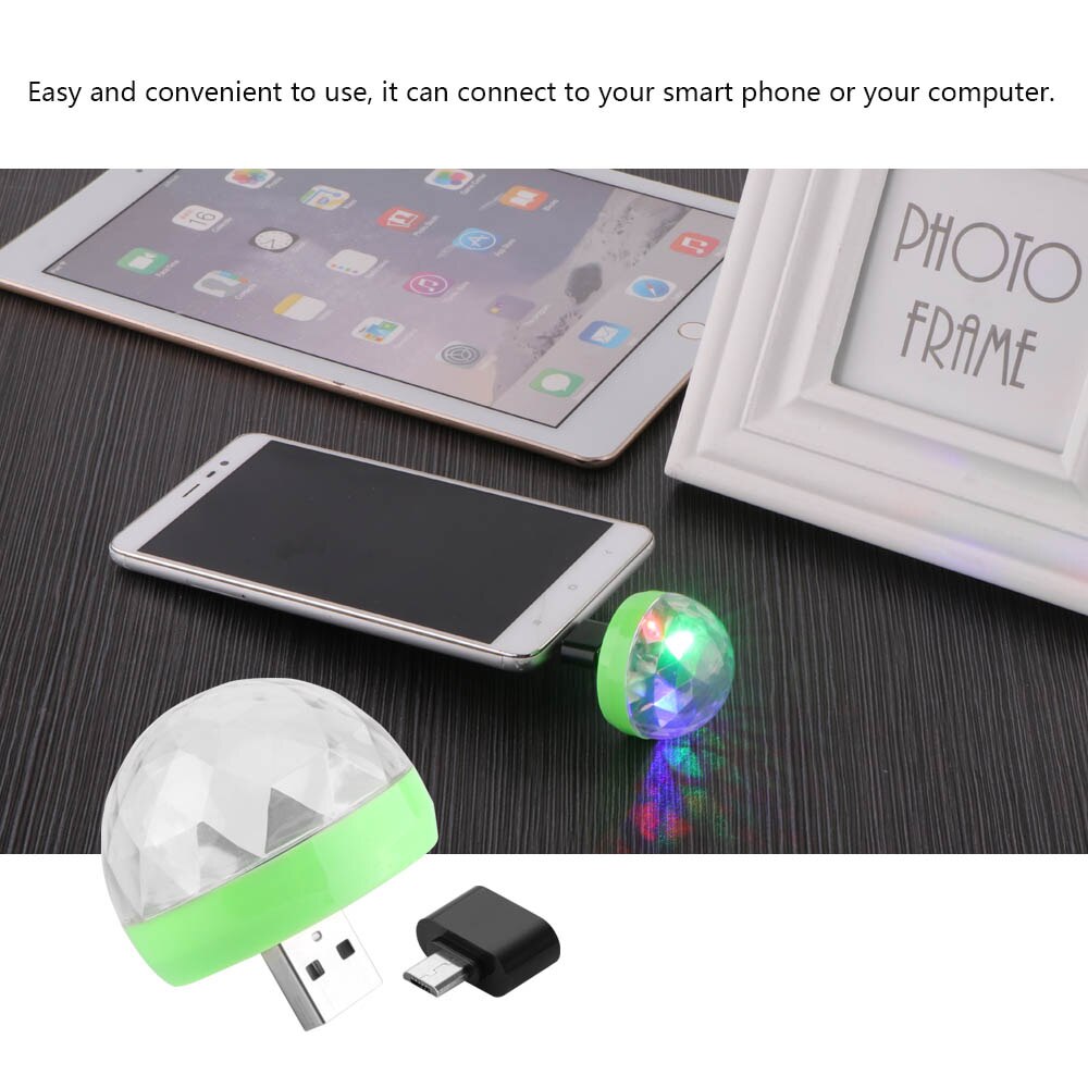 Mini 4-Led Disco Ball Usb Power Stage Light Rgb St... – Grandado