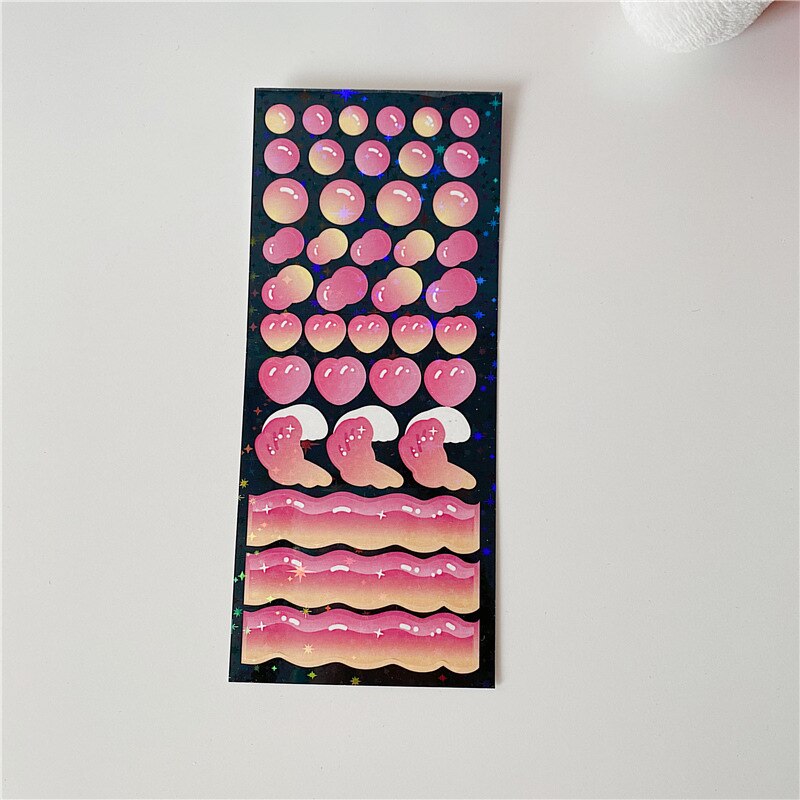 6Kinds INS Cute Plaid Love Stickers DIY Scrapbook ... – Grandado