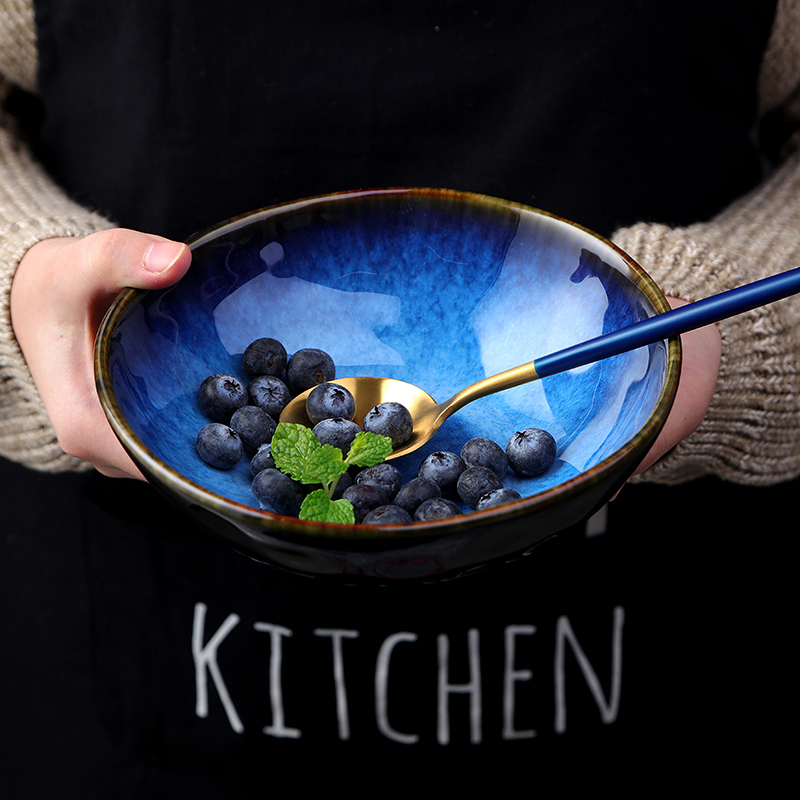 7.5 inch 9.5 inch European retro ceramic bowl Home... – Grandado