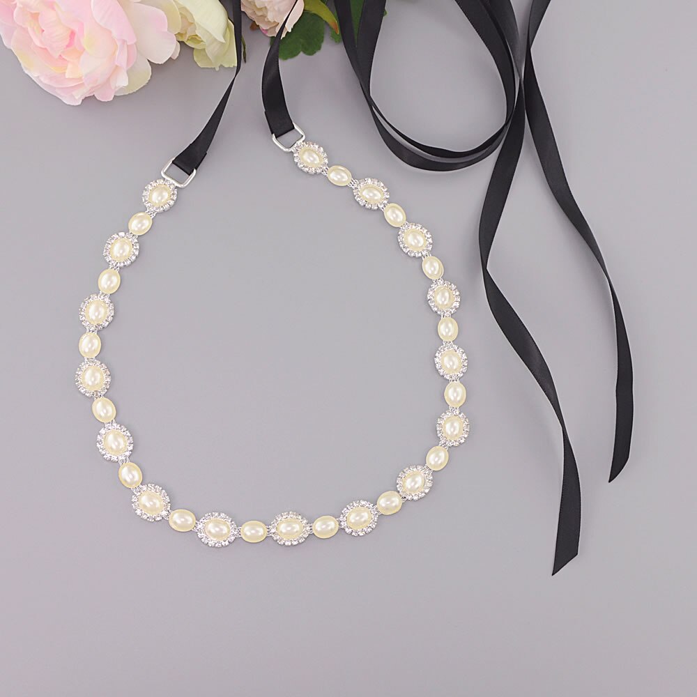 Wedding Sash Silver Flowers Austrian Crystal Weddi... – Vicedeal