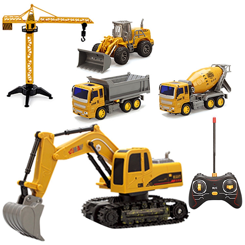 Remote Control Excavator Toy Kit 5 In 1 City Build... – Grandado
