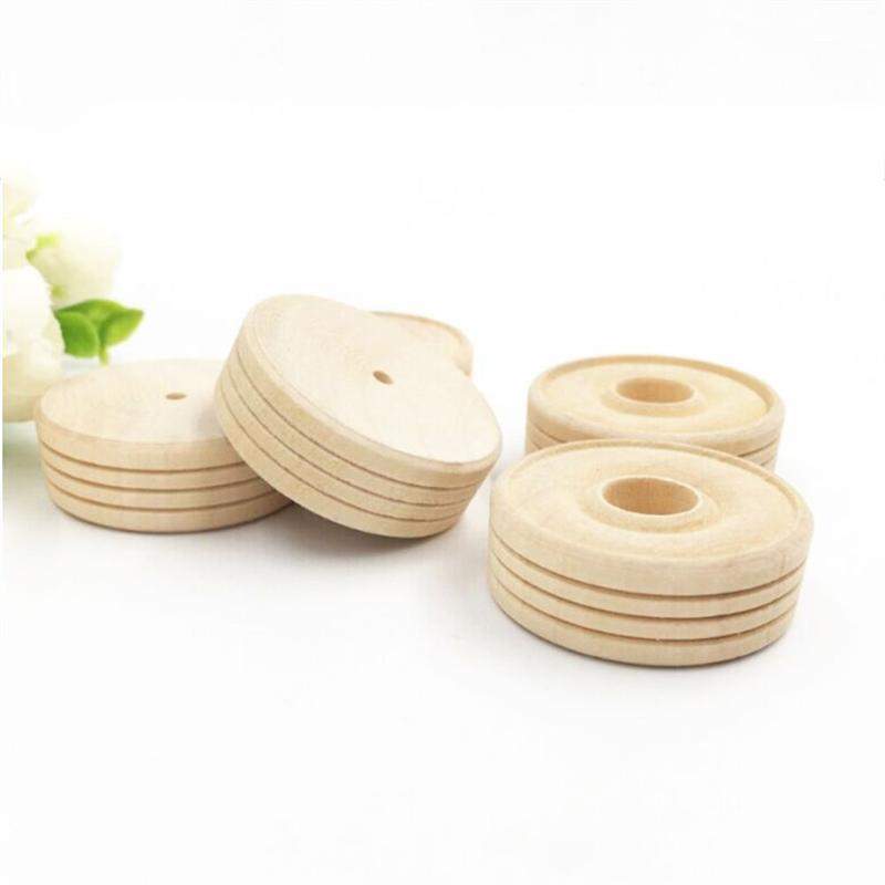 50pcs Round Wooden Small Wheels Toy Accessories DI... – Vicedeal