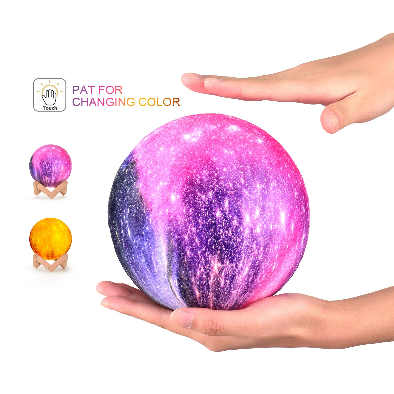 Moon Lamp 3D Printed Starry Lamp LED Night Light T... – Vicedeal