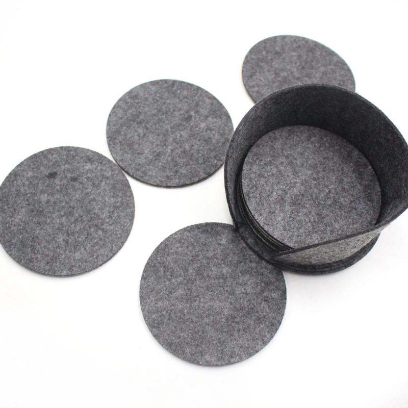 10pcs/set Felt Round Drink Coasters Set With Box K... – Vicedeal