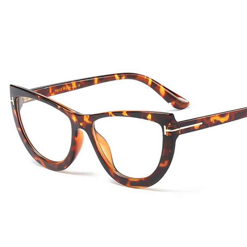 Vintage Oval Cat Eye Clear Glasses Women Transpare... – Grandado