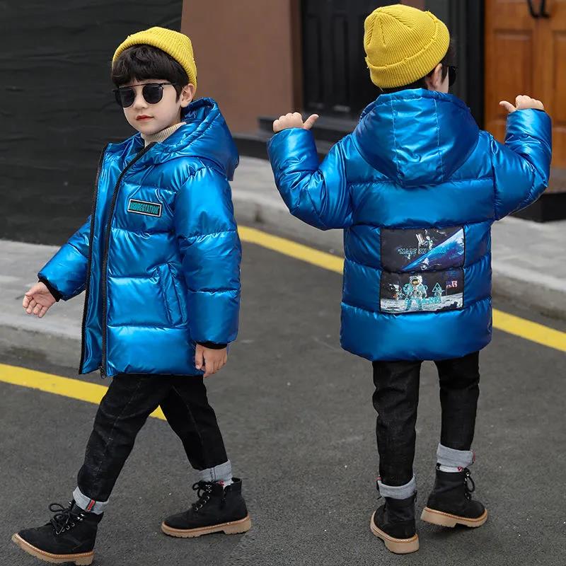 Boy winter jacket kids thick warm padded coat free... – Grandado