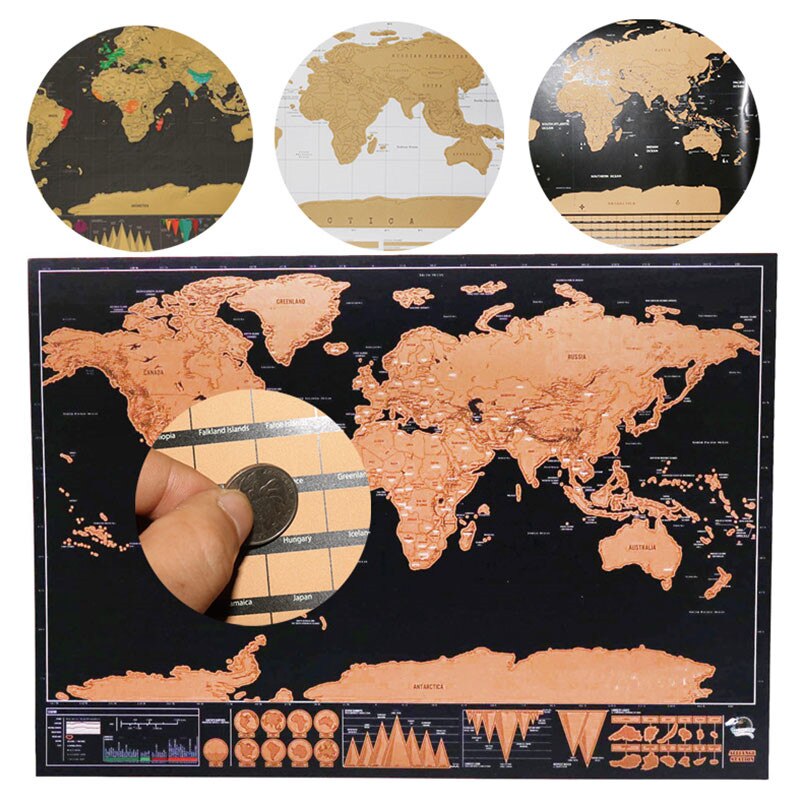 Erasable map Wall sticker decoration map 42 * 30cm... – Vicedeal