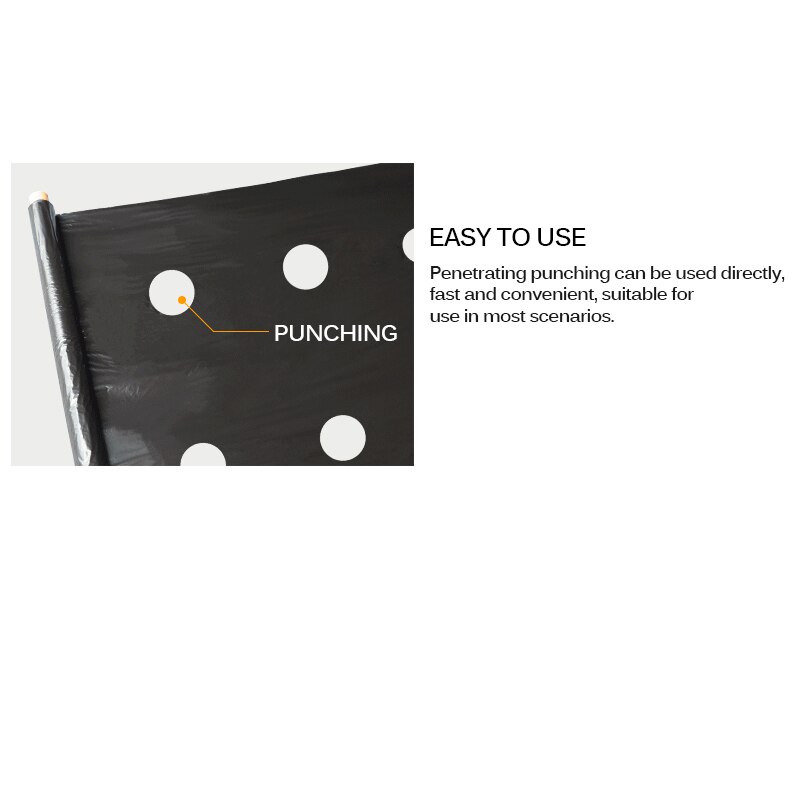 5- hulls svart film perforert plast mulch film lan... – Vicedeal