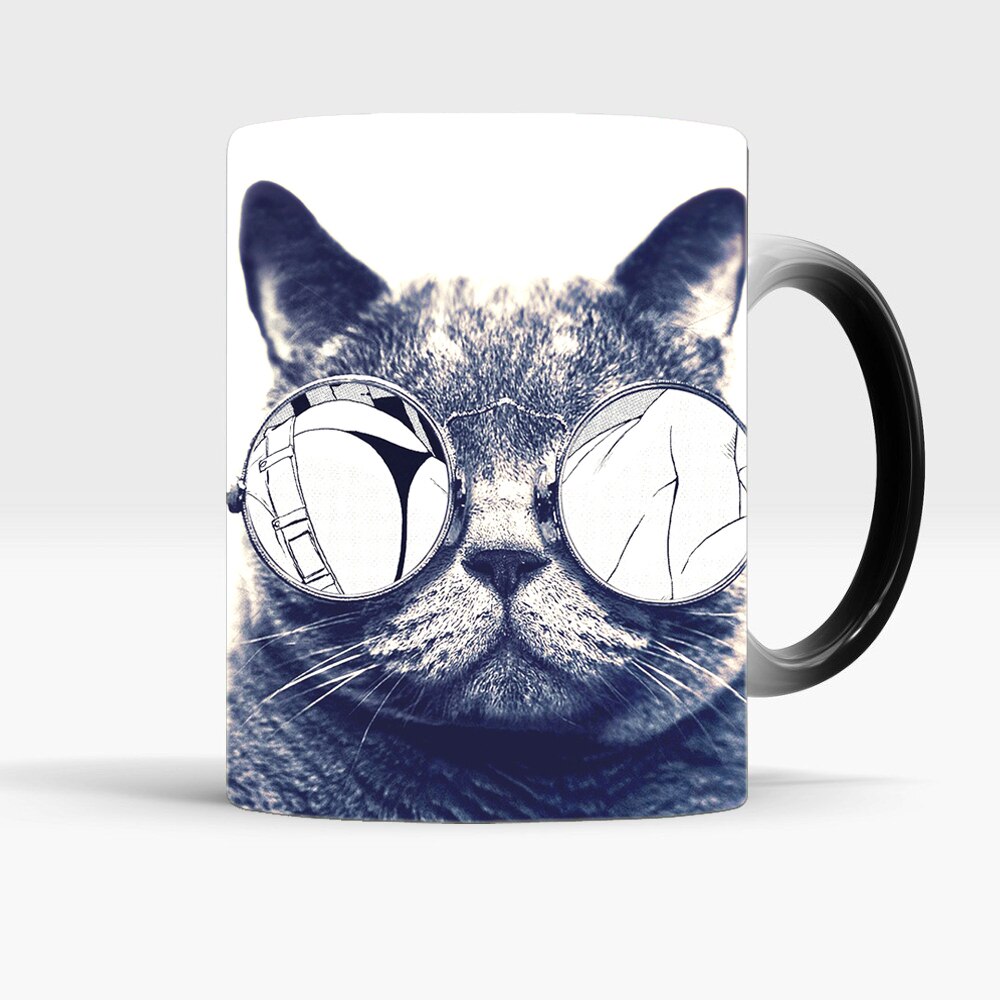 Senhor gato canecas mágica cor mudando cerâmica 35... – Grandado