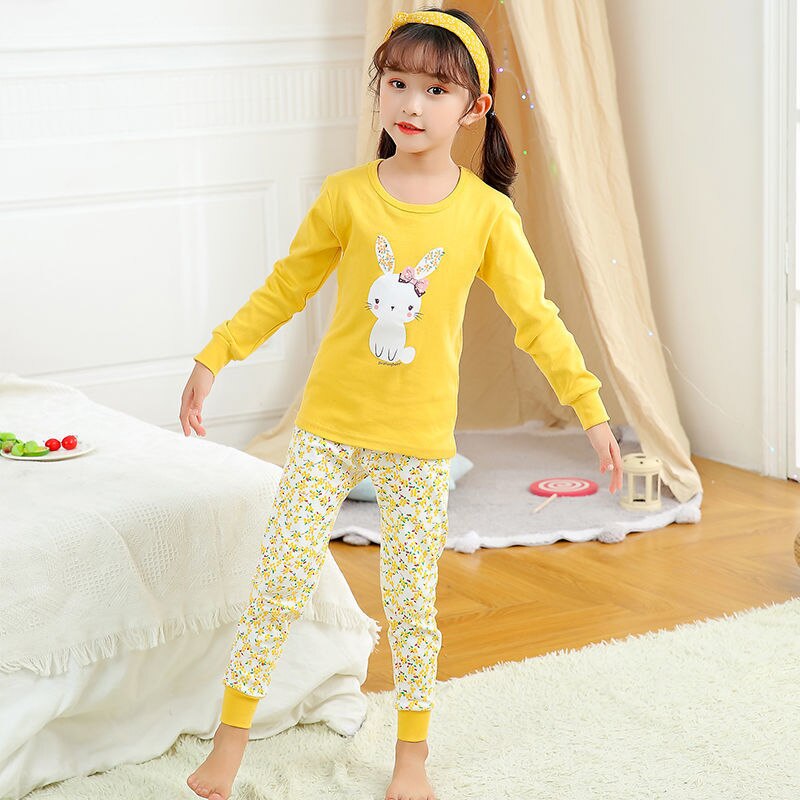 Spring Kids Girls Pajamas Clothing Set Children Ca... – Grandado