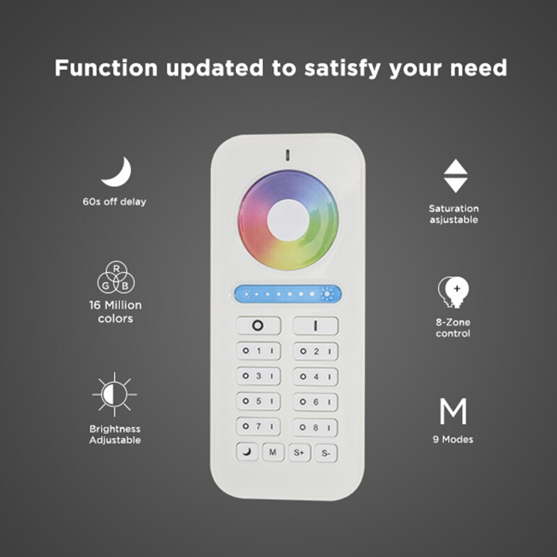 Neue auto transfer RGB Drahtlose 2,4G 8 Zone Touch... – Vicedeal