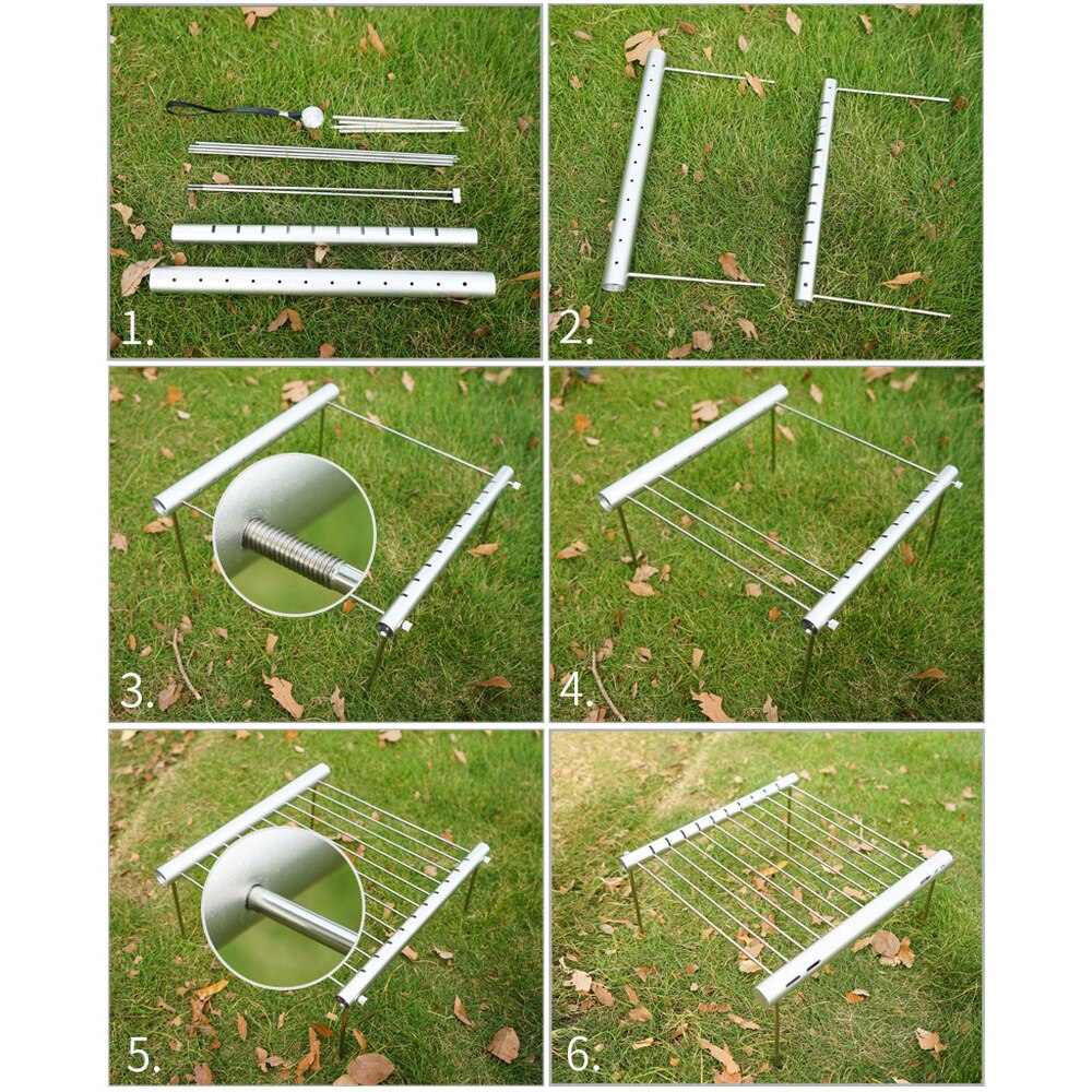 Outdoor Barbecue Beugel Rvs Buis Draagbare Kachel ... – Grandado