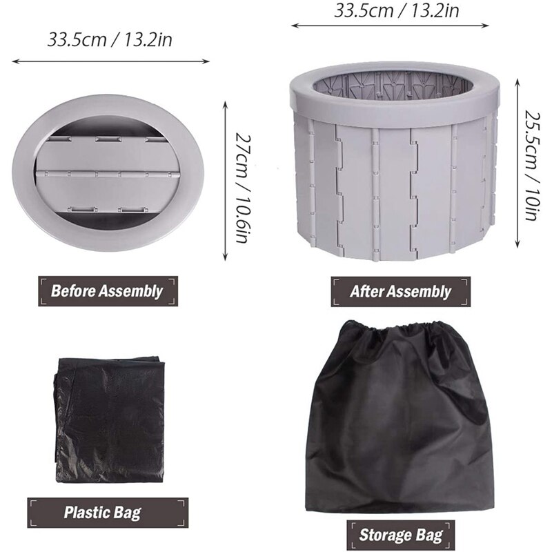 Portable Folding Toilet Porta Potty Car Toilet Cam... – Vicedeal