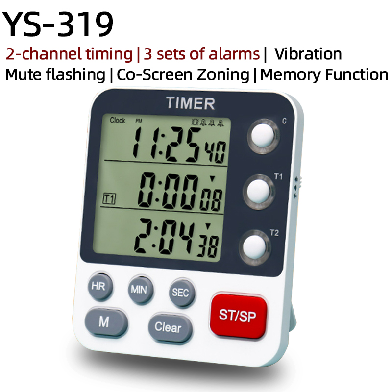 Digital Kitchen Timer 3 Channels Count UP/Down Tim... – Vicedeal