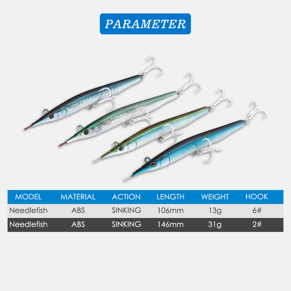 Evercatch needlefish 13/31g sinking pencil hard ba... – Grandado