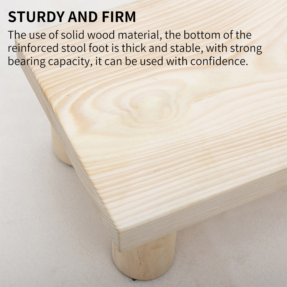 Wood Step Stool Furniture Home Mini With 4 Legs Li... – Grandado