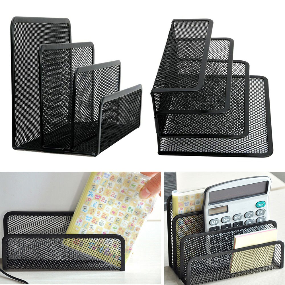 Black Metal Mesh Letter Sorter Mail Document Tray ... – Vicedeal