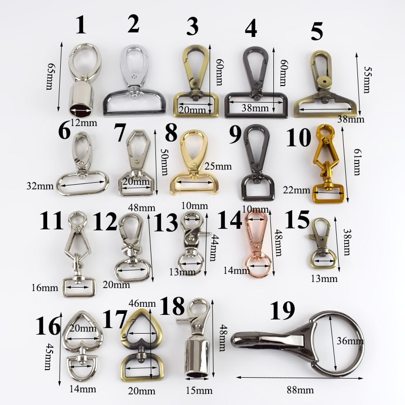 Meetee Metal Bag Spring Buckle Carbines Swivel Lob... – Vicedeal