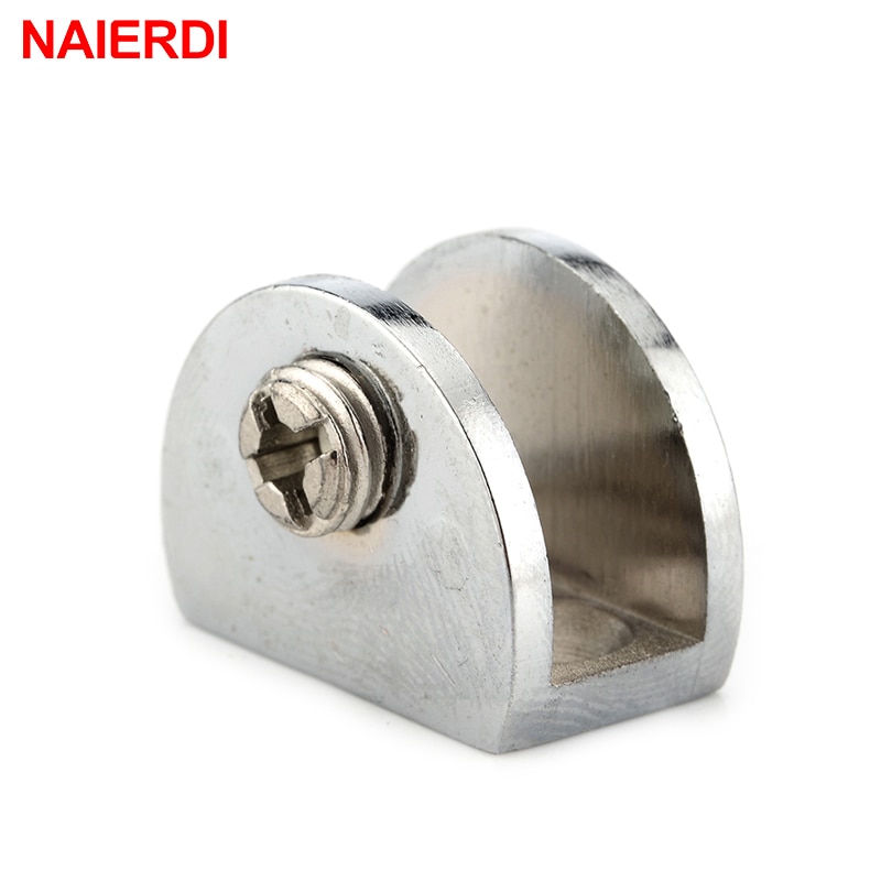 4PCS NAIERDI Half Round Glass Clamps Plane Zinc Al... – Grandado