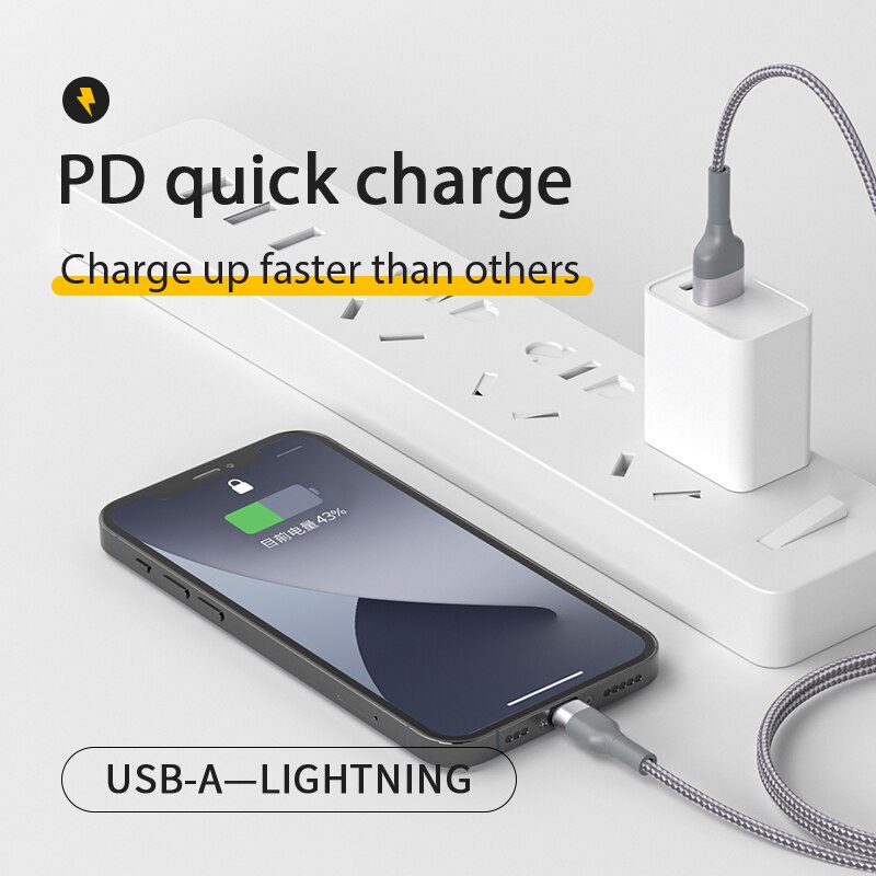 QCY PD Quick Charge Cable for iOS Device 1.2m Char... – Grandado