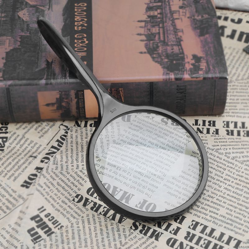 100mm Handheld Magnifier 5X Reading Map Newspaper ... – Vicedeal