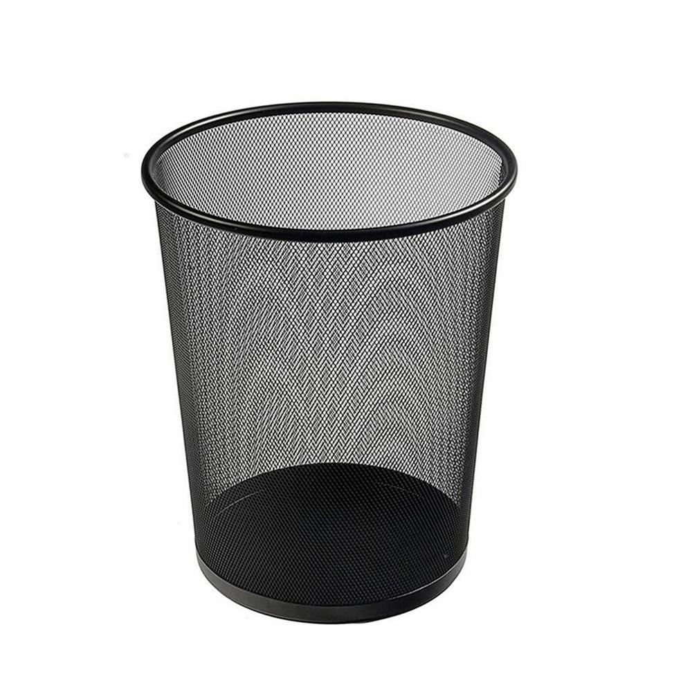 Circular Mesh Bin Waste Paper Basket Office Can ir... – Grandado