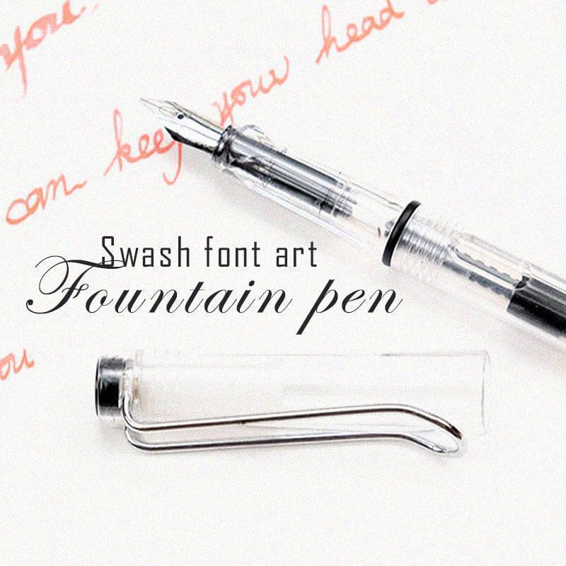Art Font Fountain Pen 1pc transparante fountain pe... – Grandado