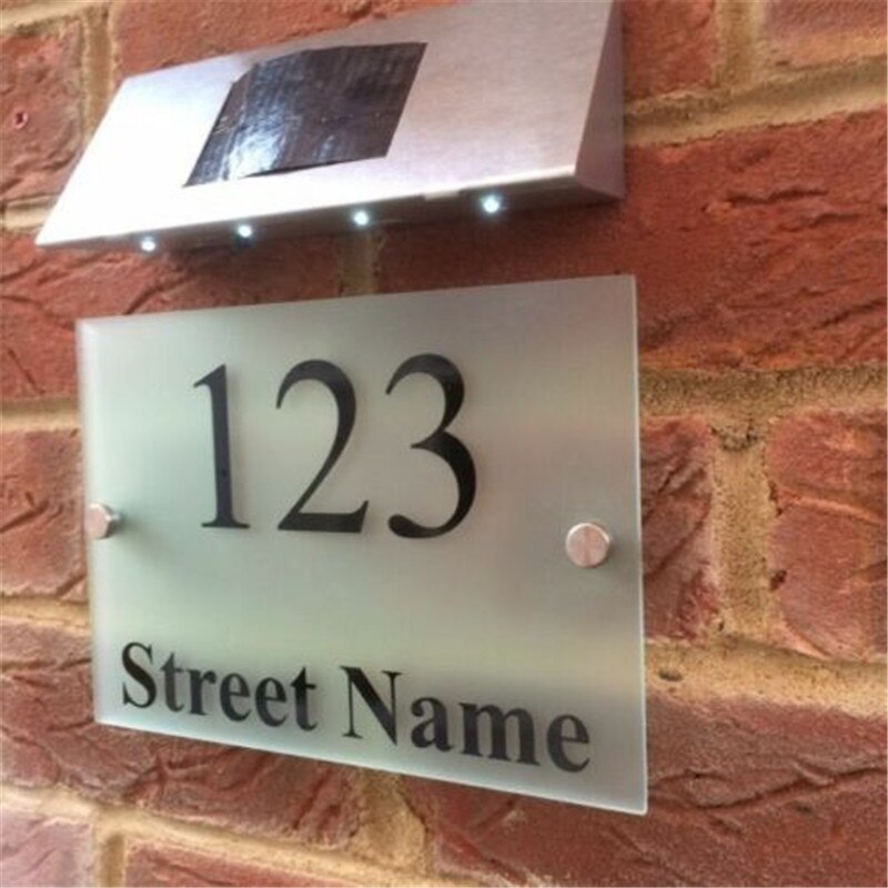 Modern frosted glass effect house number apartment... – Grandado