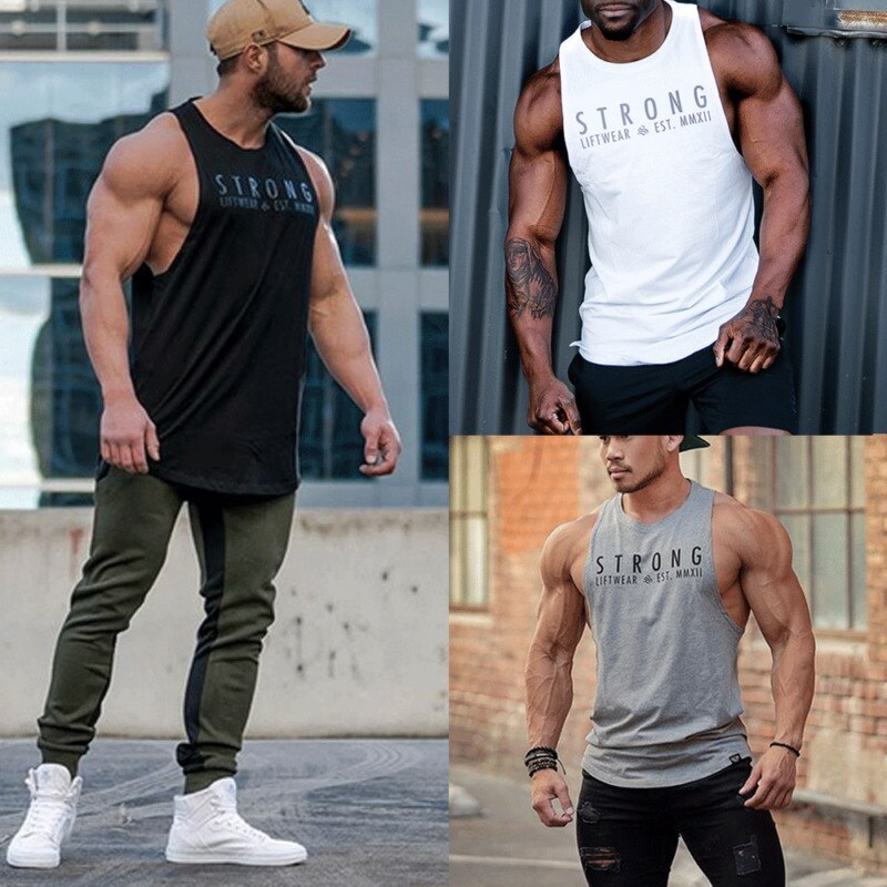 Men Gym Fitness Tank Top Shirt Gym Bodybuilding Mu... – Vicedeal