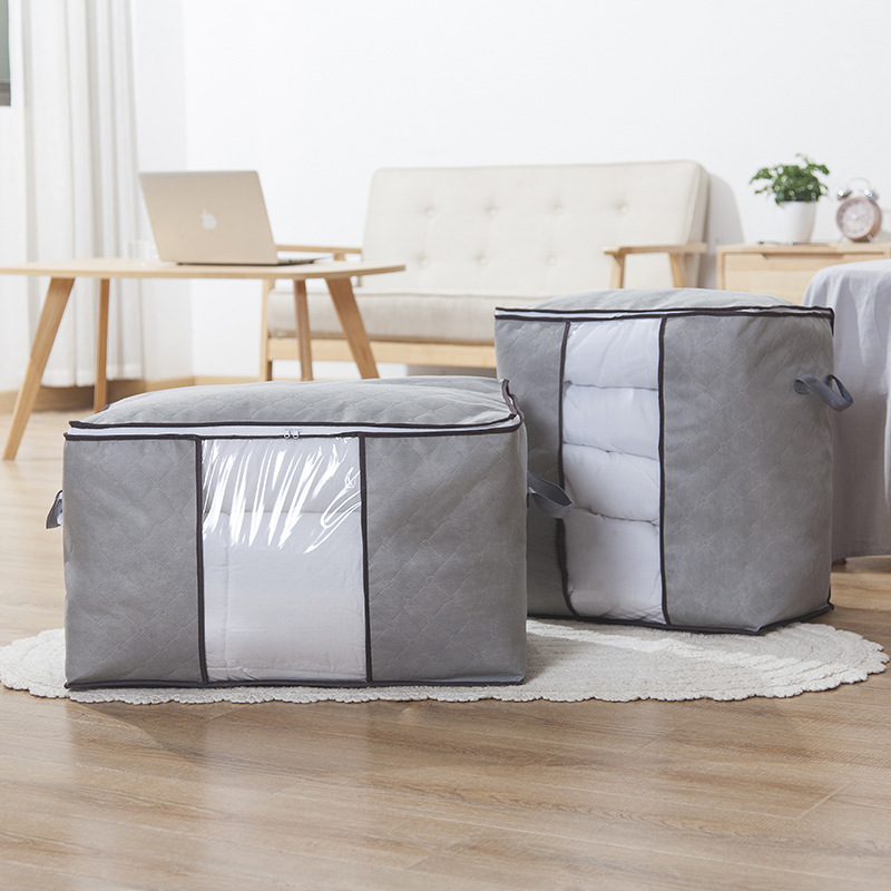 Foldable Storage Bag Home Non-woven Fabric Zipper ... – Vicedeal