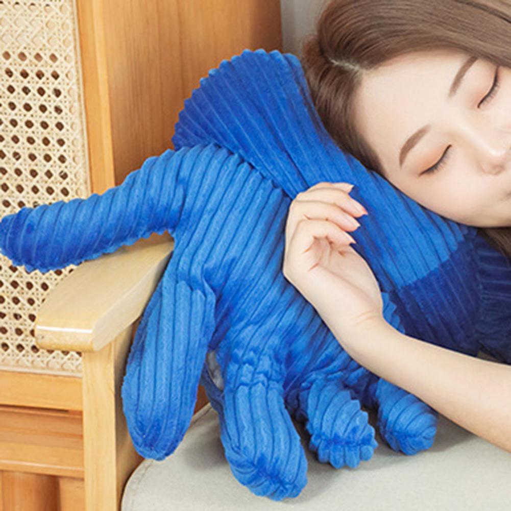 Blue Hand Hug Pillow Cozy Skin-friendly Fine Workm... – Grandado