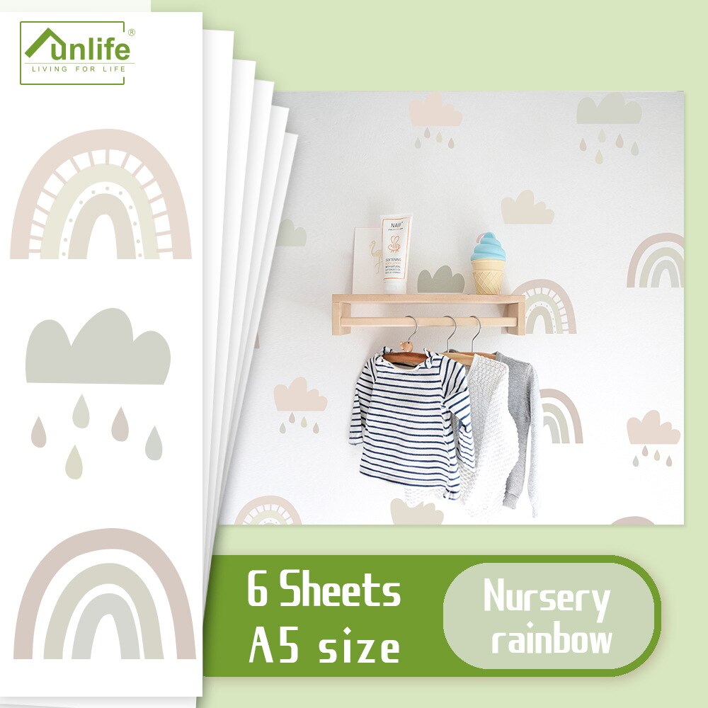 Cartoon Rainbow Cloud Raindrop Sticker for Baby Ro... – Grandado