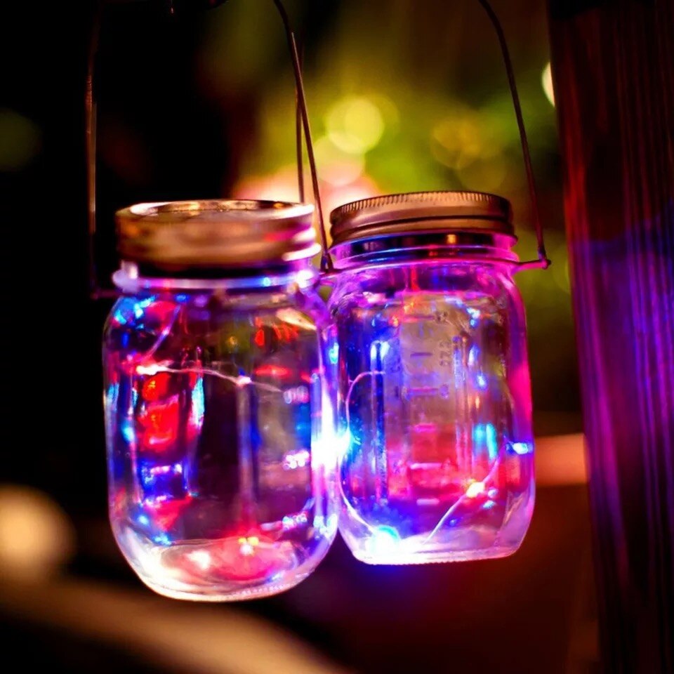LNKEO LED Fairy Light Solar For Mason Jar Lid Inse... – Grandado