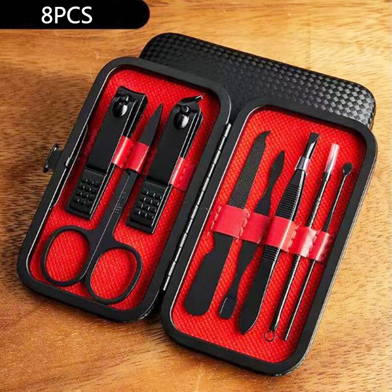 Nail Cutter Set Black Stainless Steel Nail Clipper... – Grandado