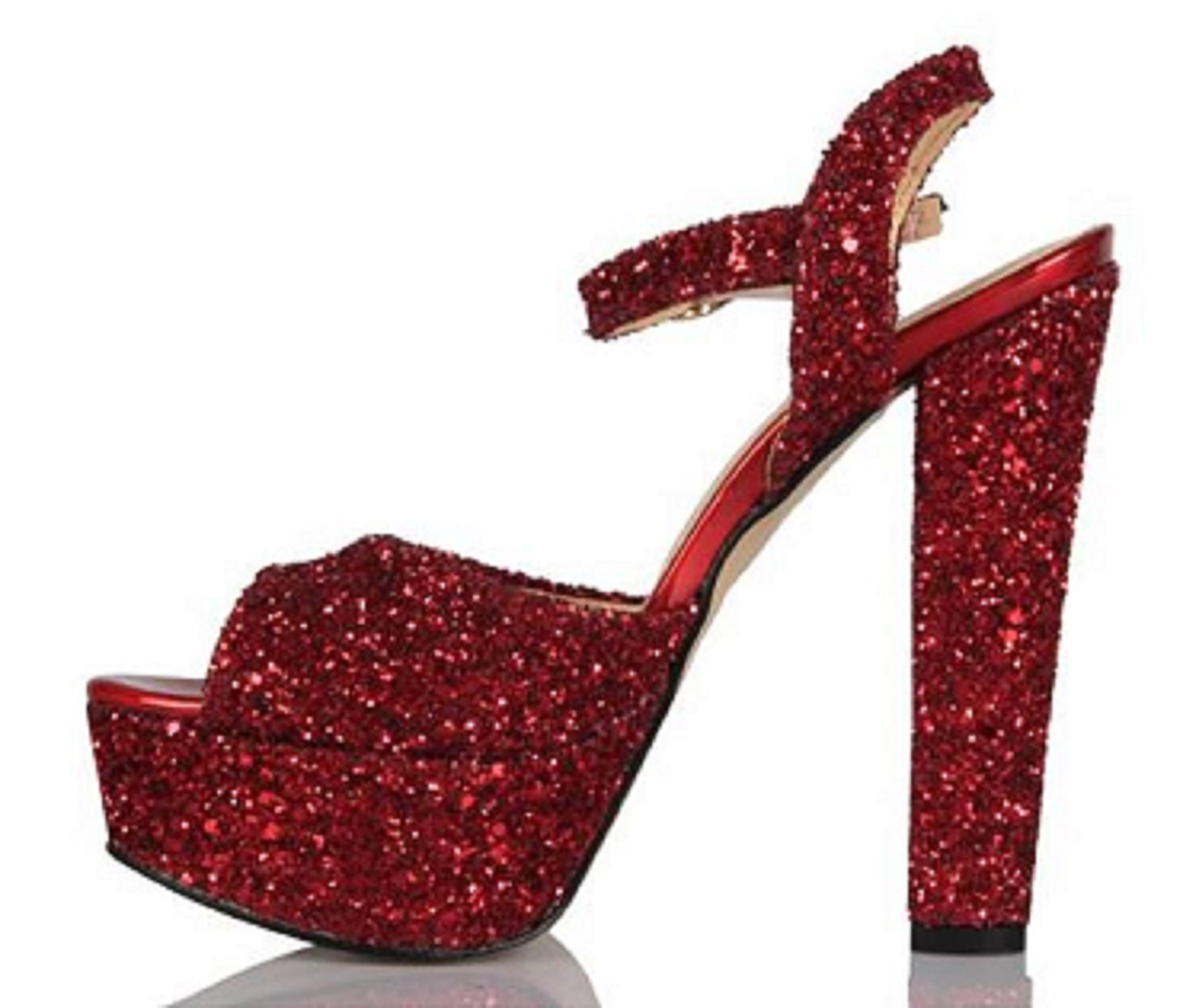 Mst-1027 Red Shard Of Glass women's pointed toe hi... – Grandado