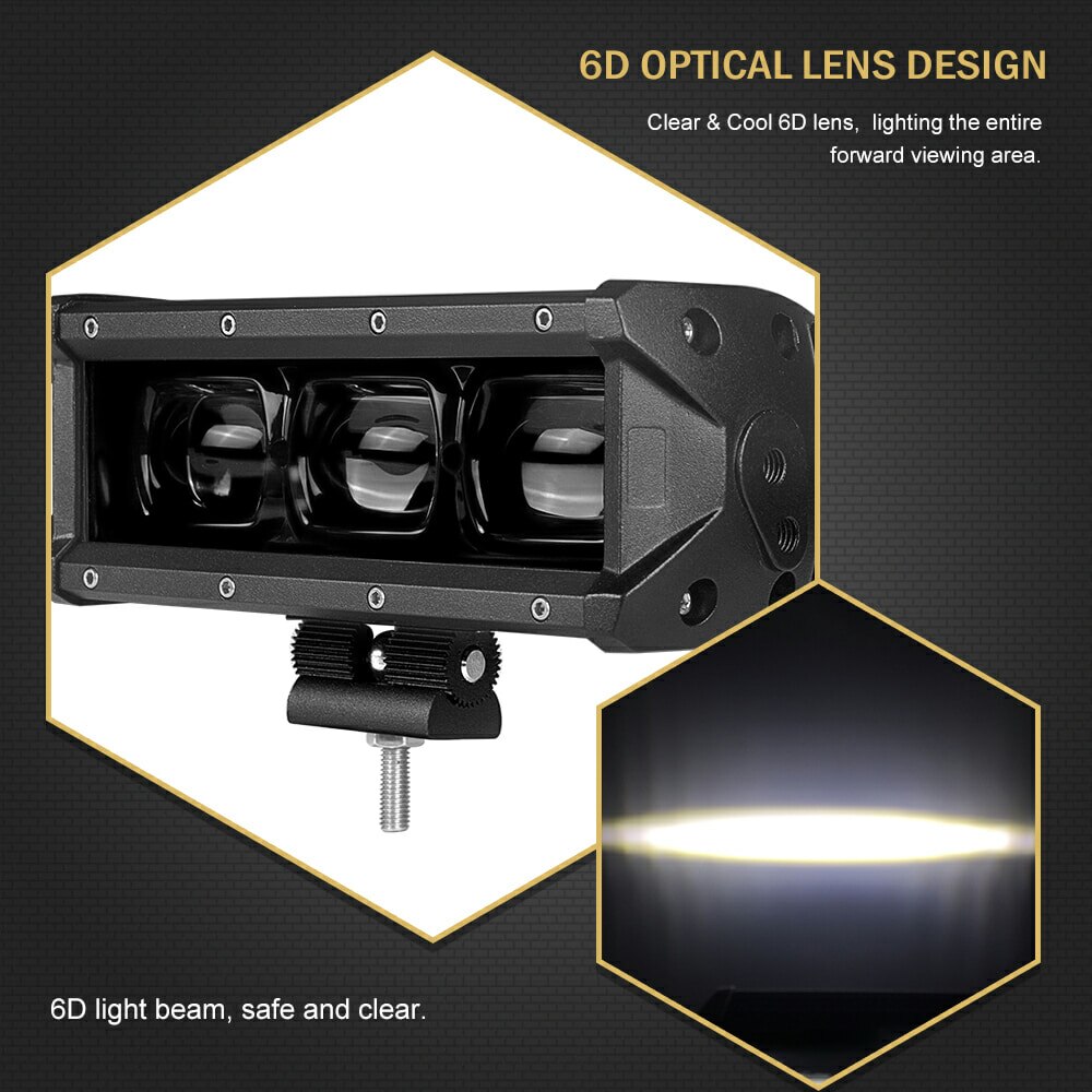 6D Lens Led Light Bar 12V 24V Driving Work Lights ... – Vicedeal