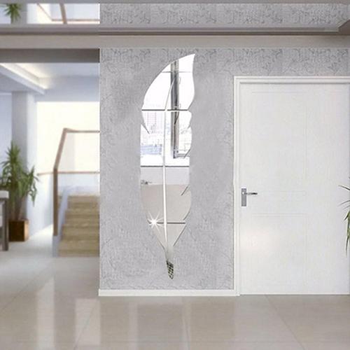Diy spiegel decoratieve sticker veerpatroon acryl ... – Vicedeal
