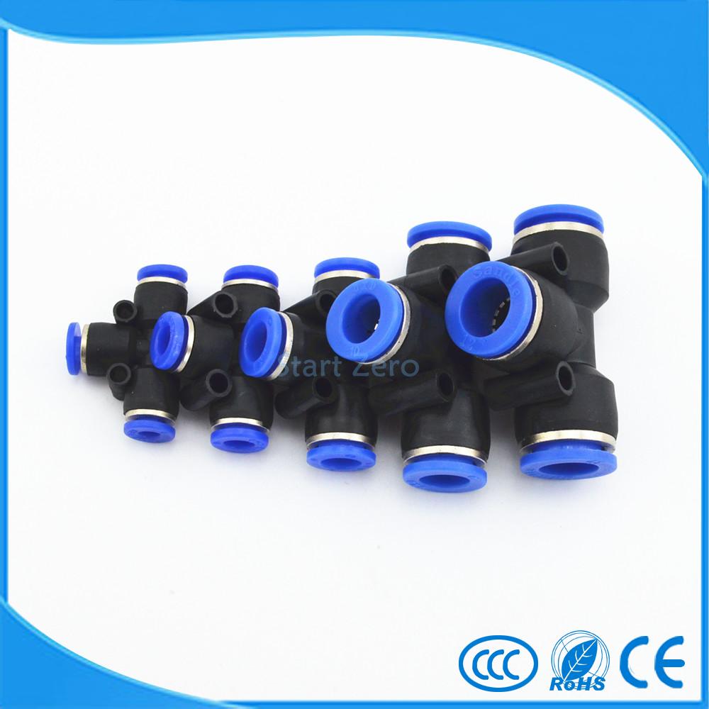10Pcs "T" Type Pneumatic Connector Tee Union Push ... – Grandado